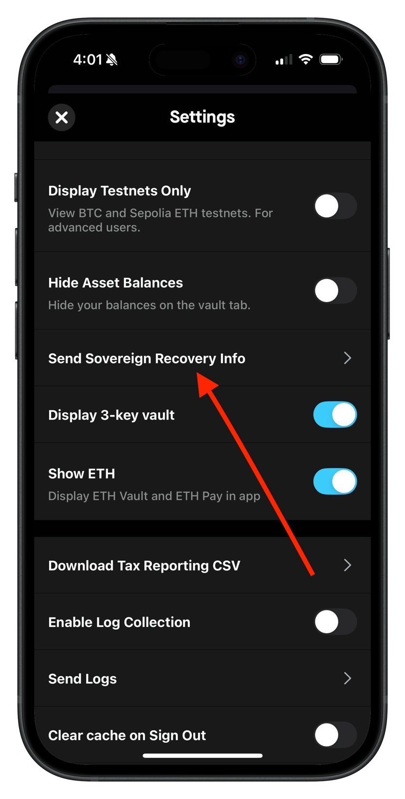 Sovereign Recovery (sending funds outside of Casa)