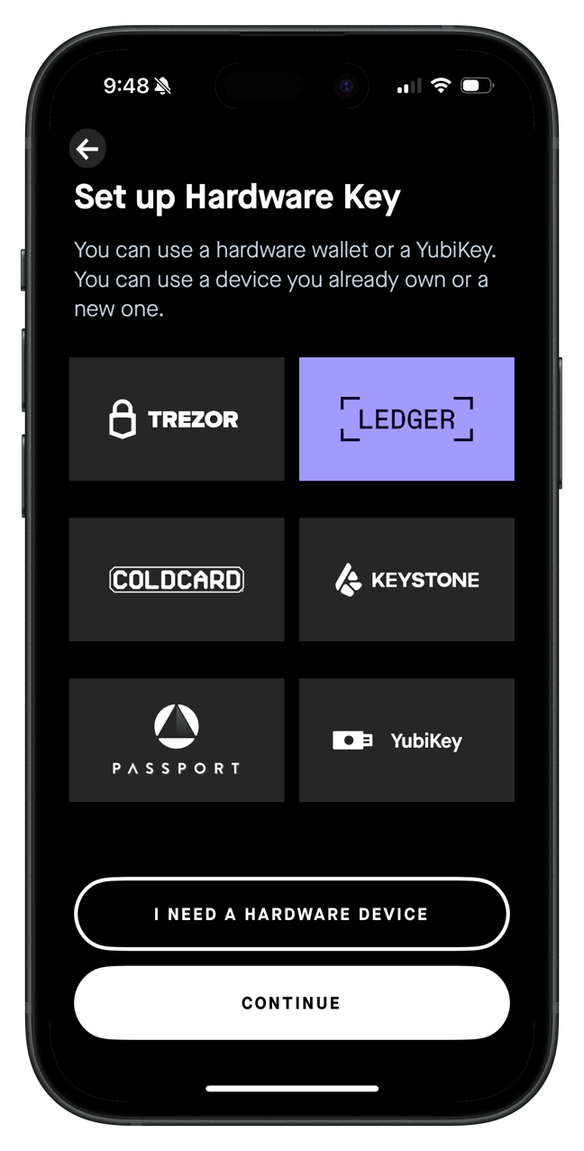 Adding Ledger to your Casa vault