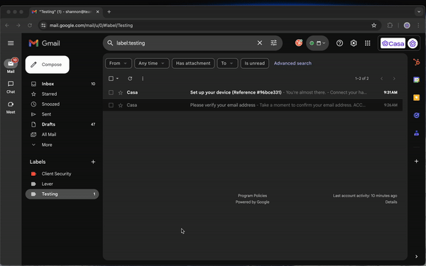 Adding YubiKey to your Casa vault