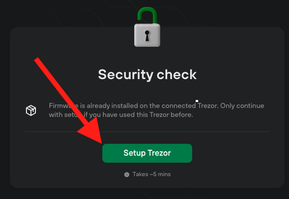 Setting up Trezor One for use with Casa