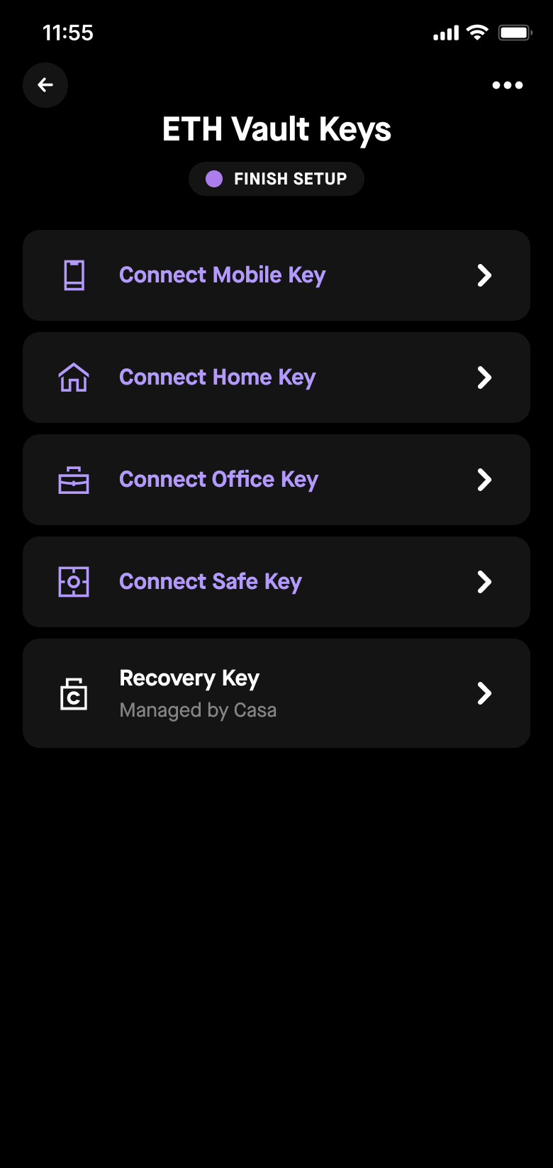 Setting up your 5-key vault for ethereum (ETH)
