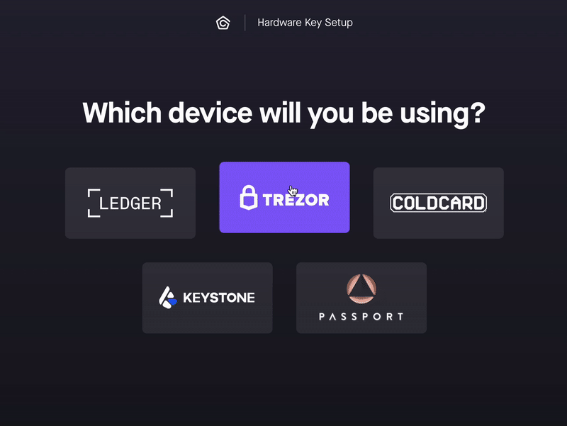 Adding Trezor to your Casa vault
